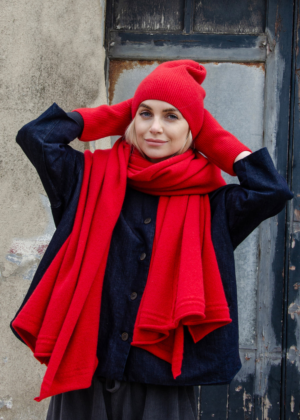 Cashmere Rib Beanie | Bright Red – 11 Everything